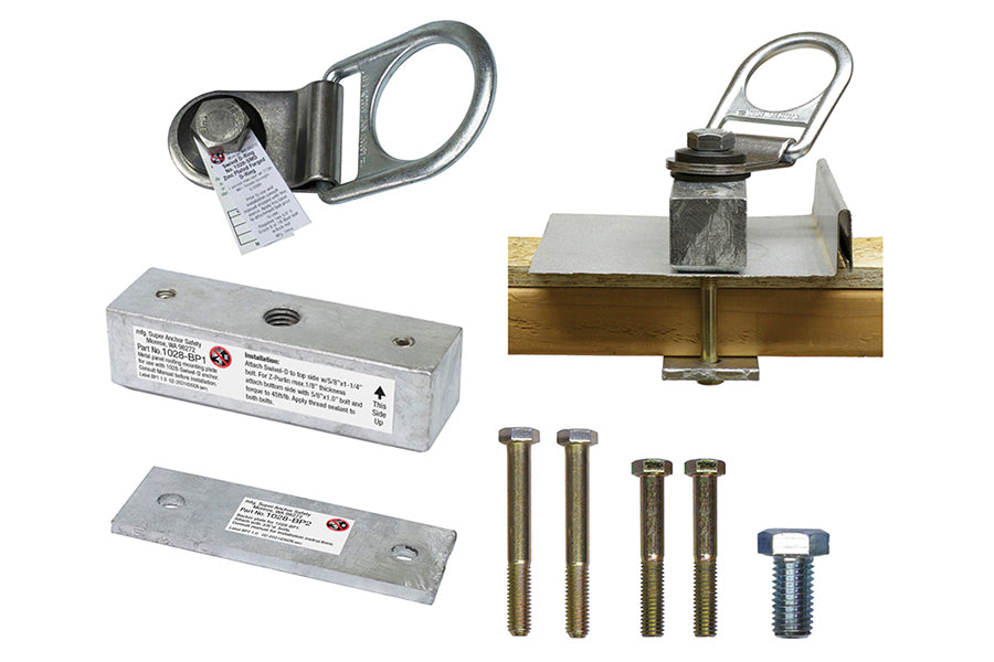 Super Anchor Swivel-D Anchor Wood Purlin Install Kit for Buildings wit ...