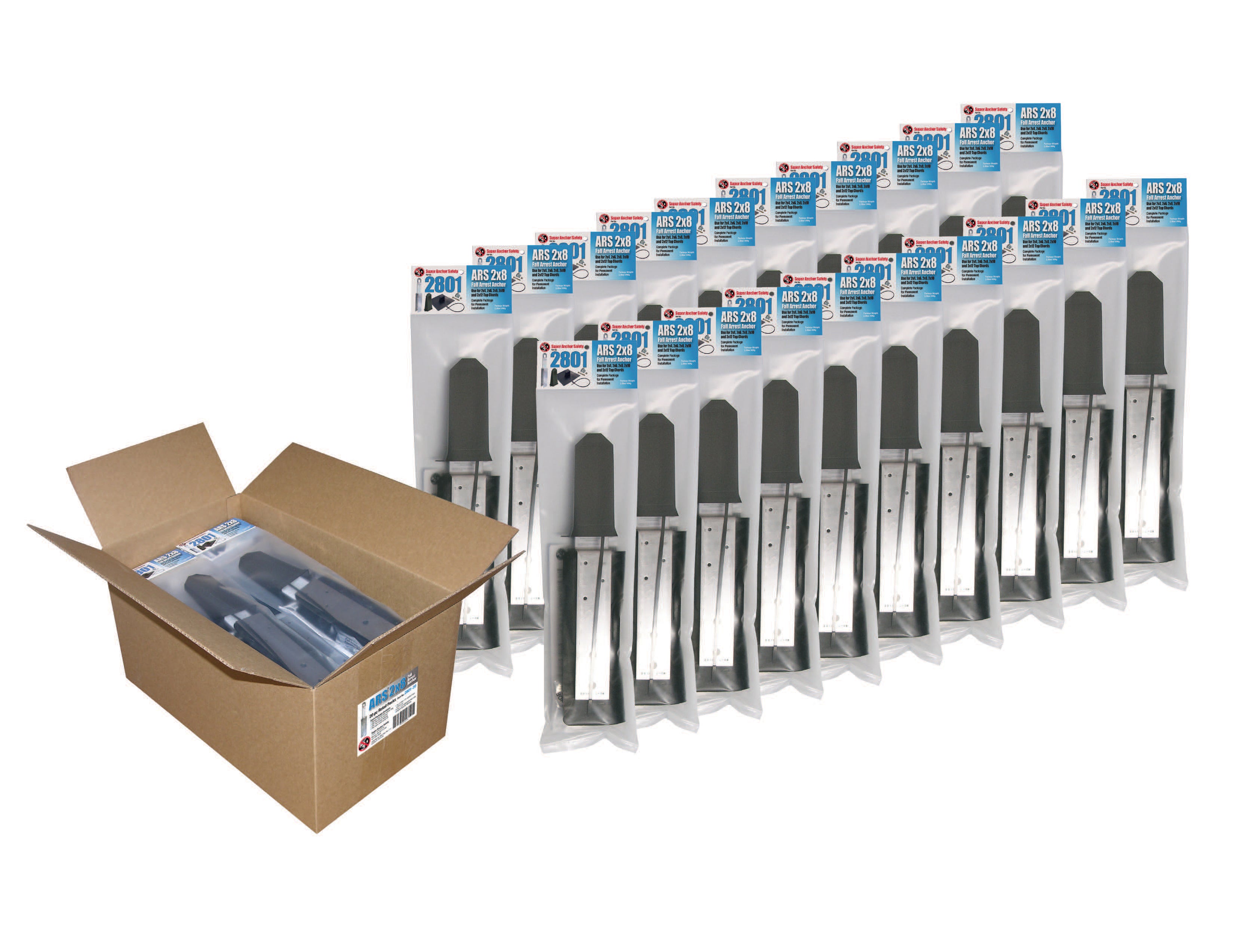 Super Anchor ARS 2x8 Anchor Kit. Box of 20 Single Retail Package Ancho ...